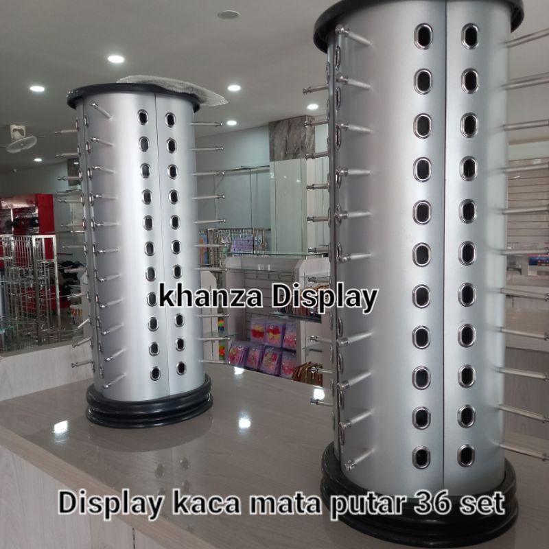 Jual Display Rak Kaca Mata Bulat 36 Set Pajangan Kaca mata putar ...