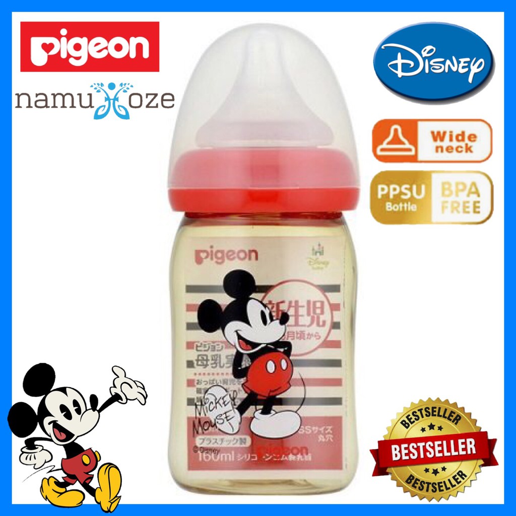 Jual PIGEON BOTOL SUSU PPSU DISNEY MICKEY AND MINNIE MOUSE 160ml - RED | Shopee Indonesia