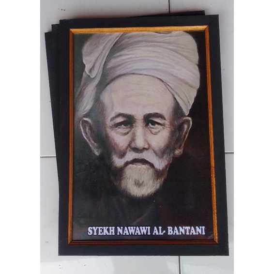 Jual hiasan dinding poster syekh Nawawi al-Bantani plus bingkai ukuran ...