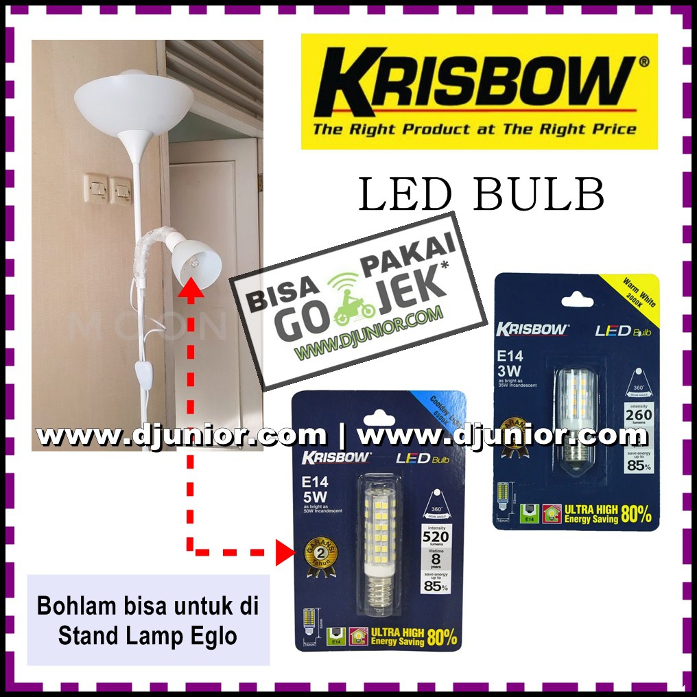 Jual AZKO KRISBOW BOHLAM LAMPU LED E14 BULB UNTUK EGLO | Shopee Indonesia