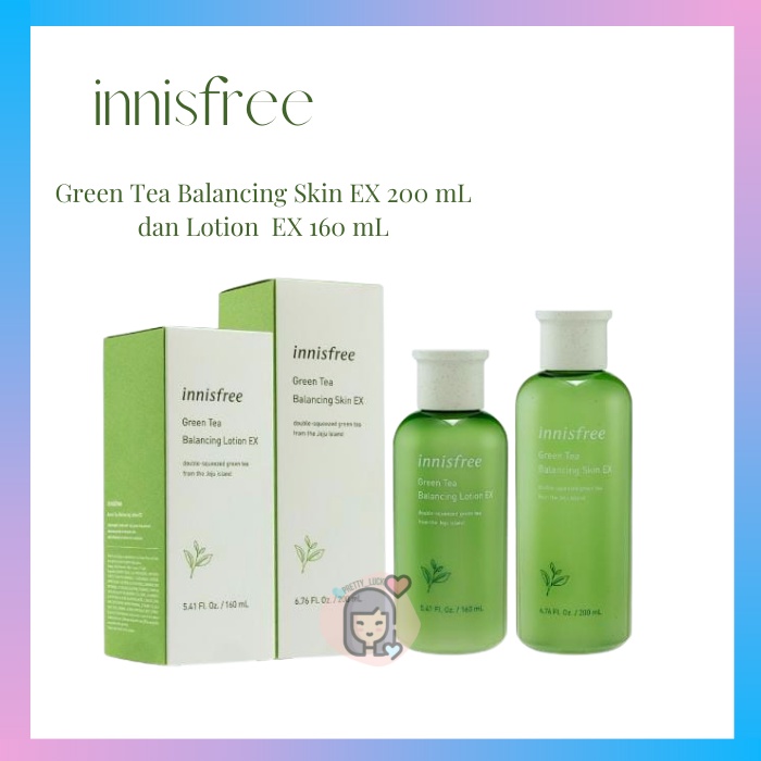 Jual Innisfree Green Tea Balancing Lotion EX 160 ml dan Green Tea Balancing Skin EX 200 ml ...