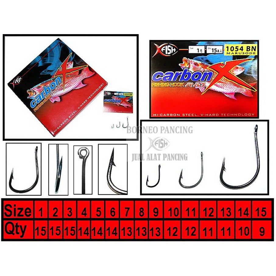 Jual Hook Carbon X Marusode 1054 (all size) | Shopee Indonesia