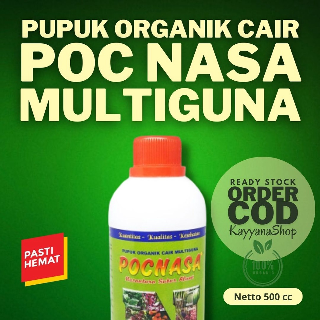 Jual PUPUK ORGANIK CAIR POC NASA 500 cc / Pupuk Pelebat Buah / Pupuk Penyubur Tanaman Sayur Buah ...