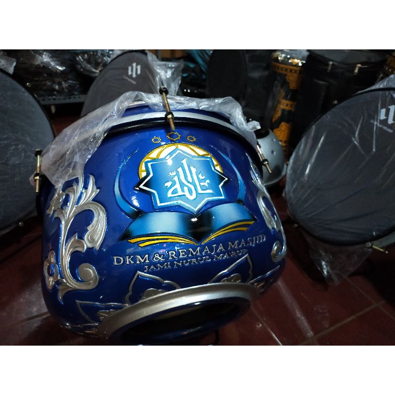 Jual Bass Hadroh Habsy rebana ukir request logo produk jepara, kualitas ...