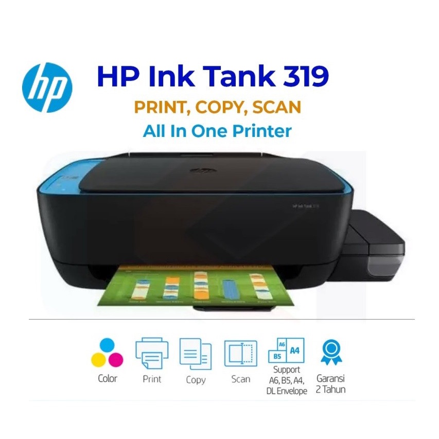 Jual HP Ink Tank 319 All In One Printer (Print-Scan-Copy) | Shopee ...