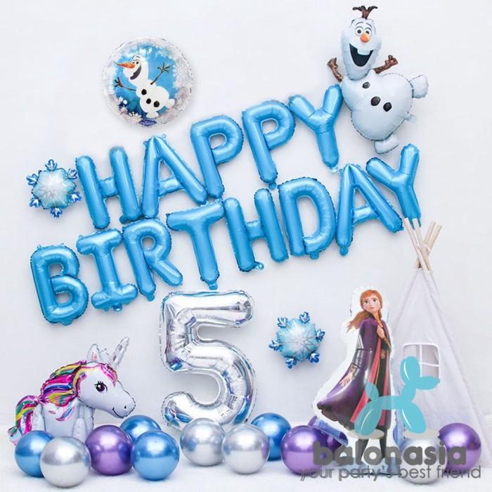 Jual Balon Foil Ulang Tahun Set Tema Frozen Elsa | Shopee Indonesia