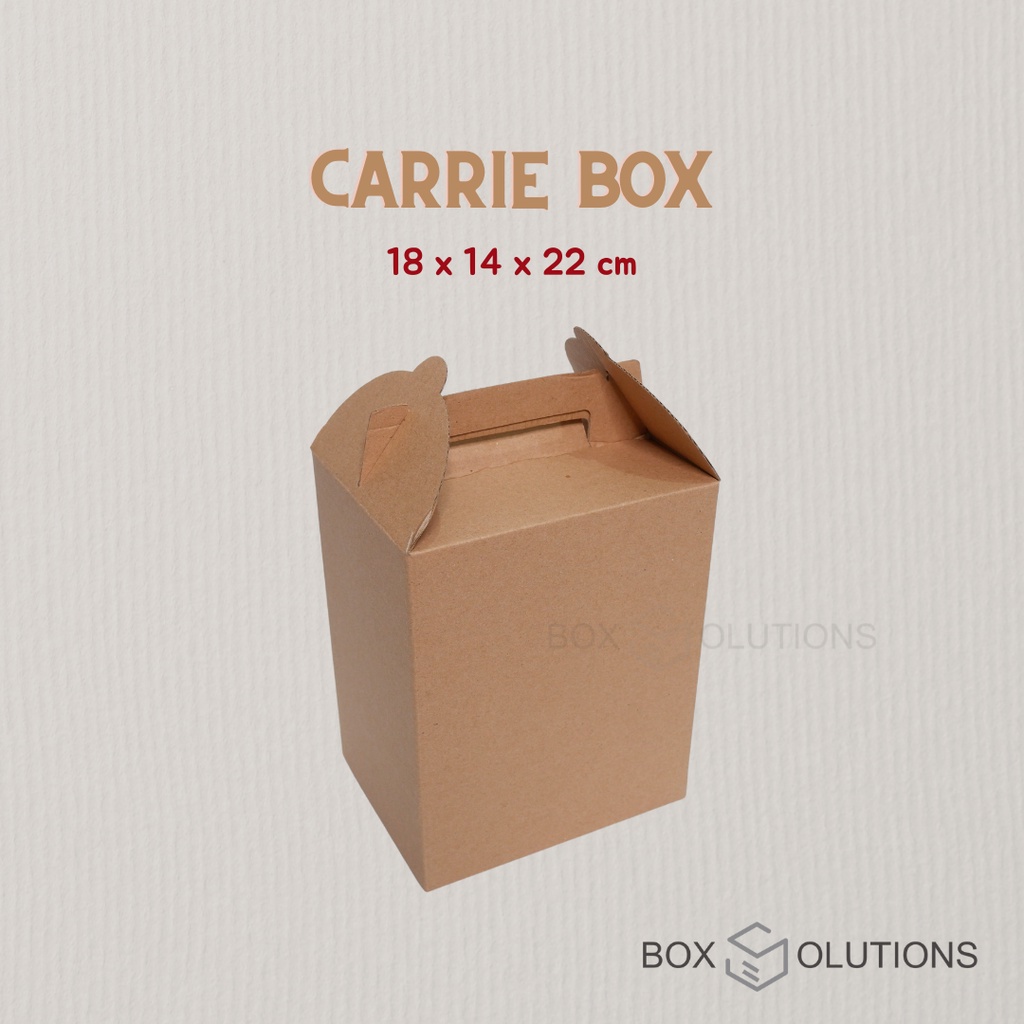 Jual carrie / carry box / gable box takeaway corrugated 18 x 14 x 22 cm ...