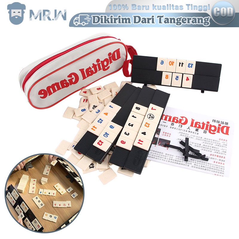 Jual 106pcs Rummikub Board Game TokoBoardGame Portable Mahjong Israel ...
