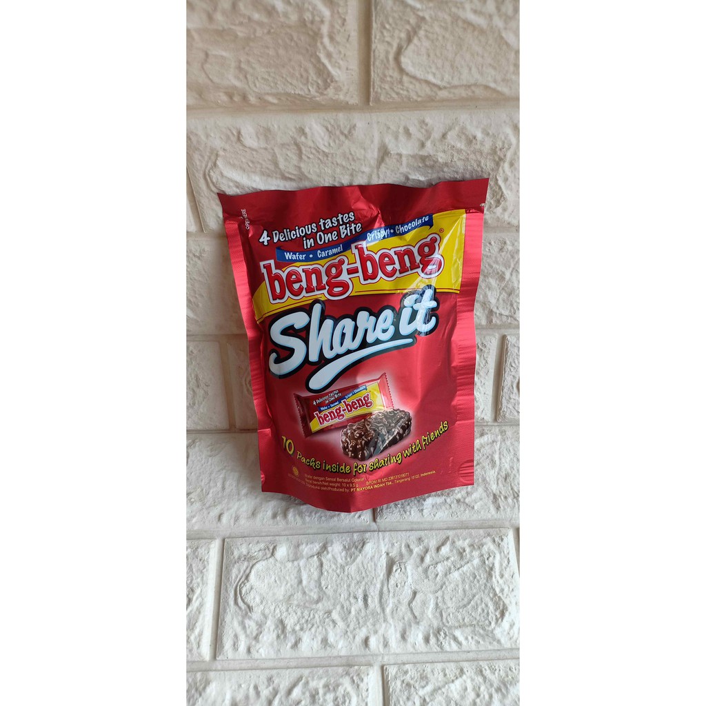 Jual Beng Beng BengBeng Share it 10x9.5gr / isi 3 Wafer Caramel Crispy ...