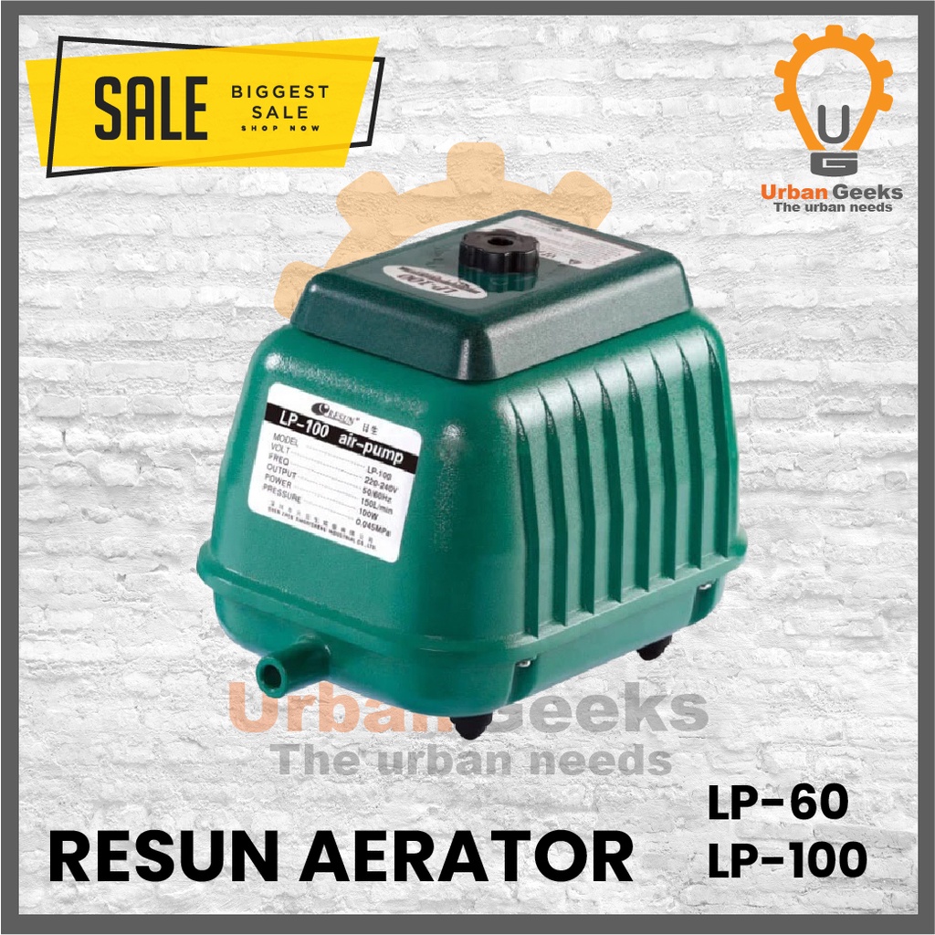 Jual Pompa Udara Aerator Air Pump Aquarium Kolam RESUN LP 200 LP 100 LP 60 LP 40 LP100 LP60 ...