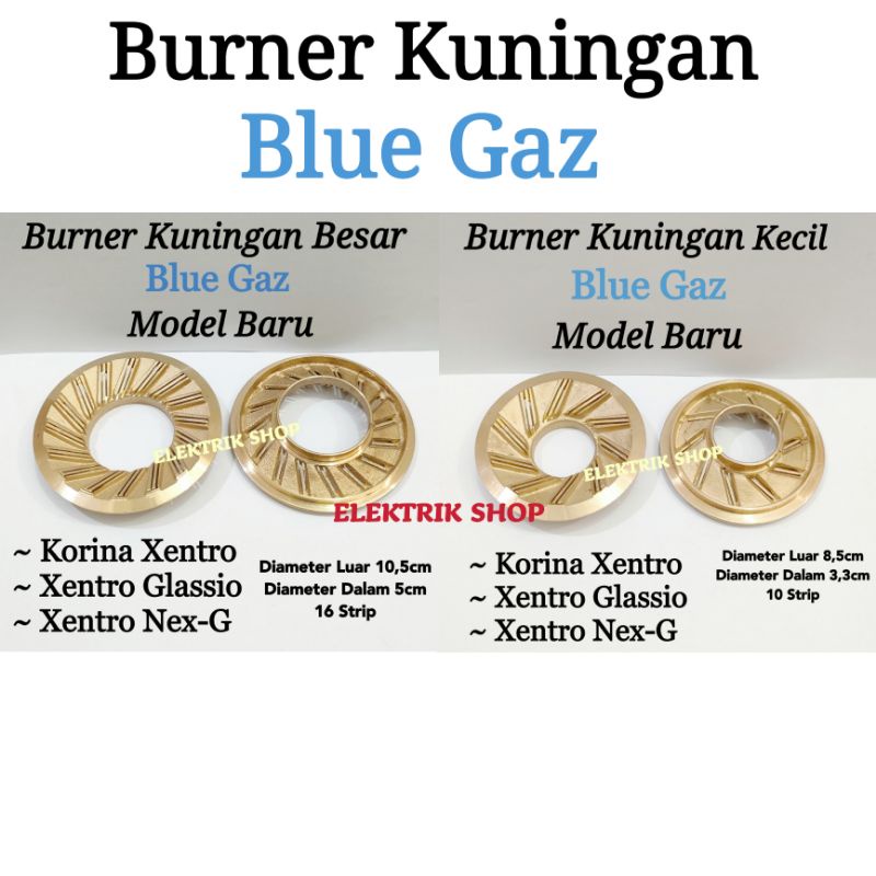 Jual BURNER KUNINGAN KOMPOR GAS BLUE GAZ KORINA XENTRO KECIL DAN BESAR ...
