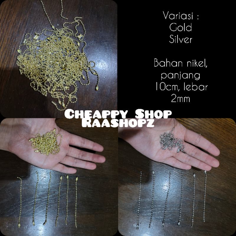 Jual Satuan Rantai Kuku Biji Lada Rantai Hang tag Tali HangTag Sovenir ...