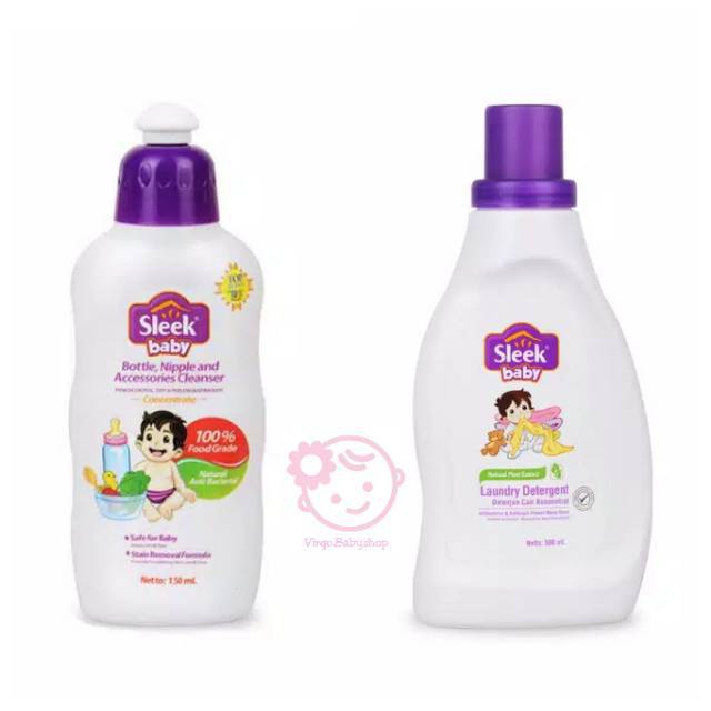 Jual Sleek Liquid Cleanser Bottle, Nipple & Accessories / Laundry 500ml ...