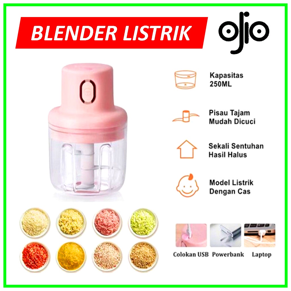 Jual Blender Bumbu Portable - Blender Mini Usb - Mini Chopper Electric ...