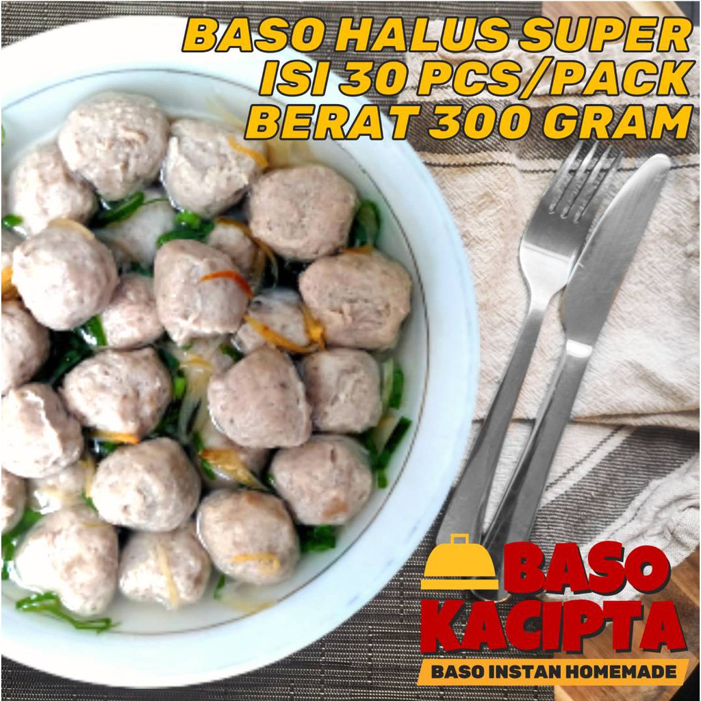 Jual Baso Halus Super Homemade Tanpa Pengawet Isi 30 Pcs 300 Gram ...