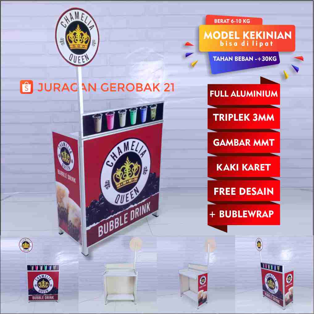 Jual BOOTH PORTABLE MODEL RS KEKINIAN / GEROBAK LIPAT / MEJA LIPAT ...