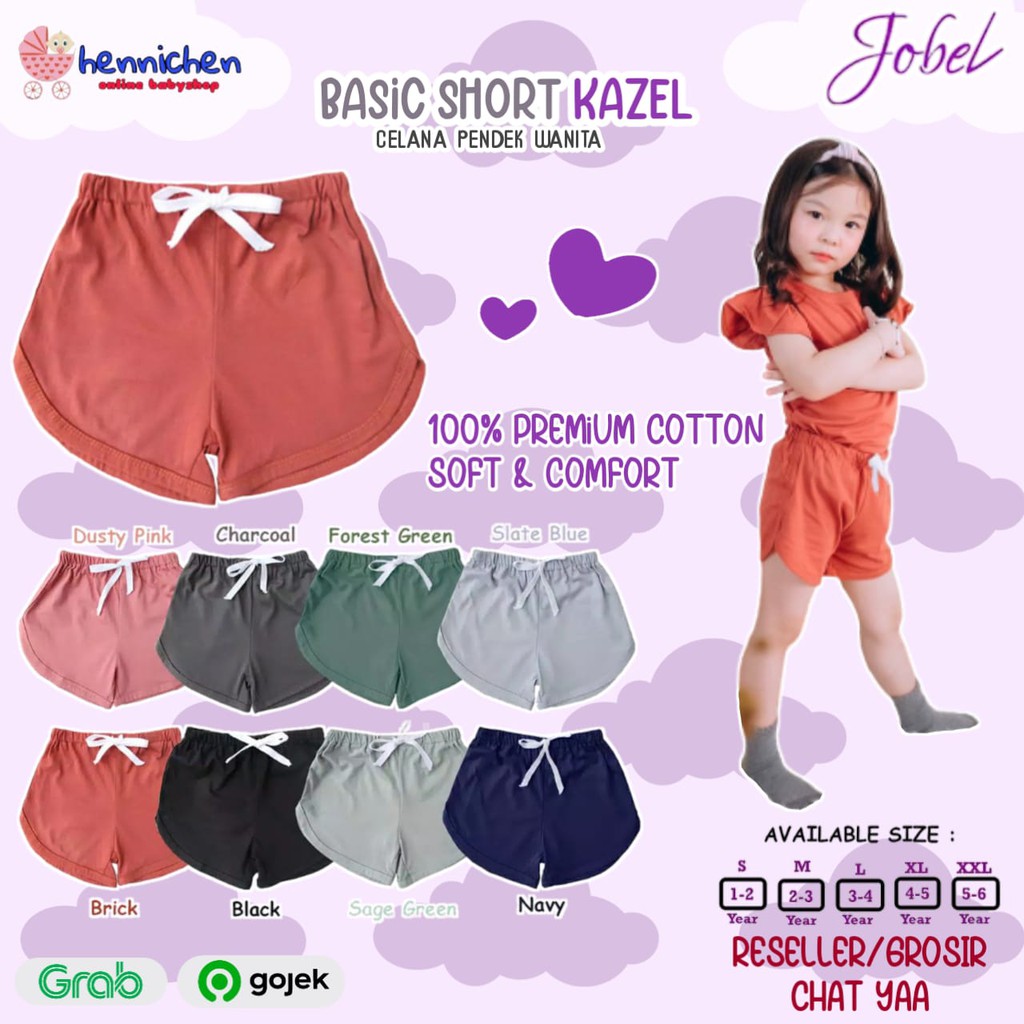 Jual JOBEL BASIC SHORT BASIC GIRL EDITION Celana pendek Baju pendek anak celana anak perempuan 1 ...