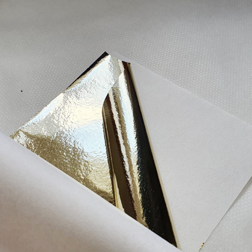Jual Foil Paper Lembaran SURGA Resin Imitasi Champagne Silver Sheets Kertas Berkilau Nail Art ...