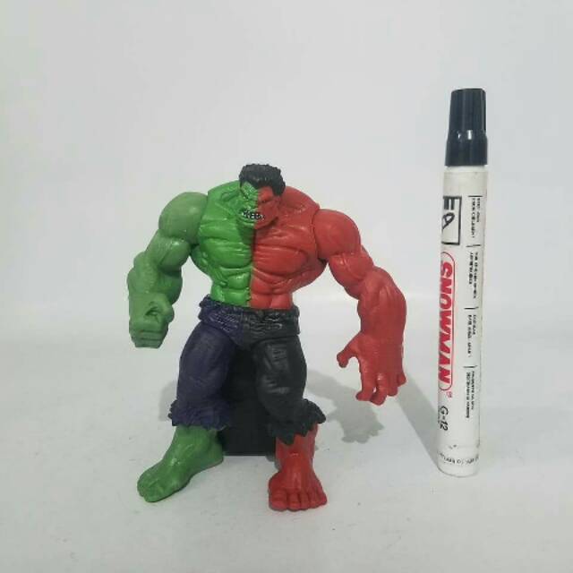Jual mainan action figure Hulk composite hijau merah tinggi sekitar 4 ...