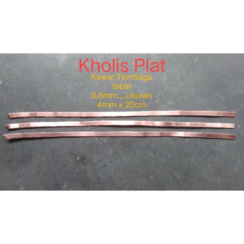 Jual Plat Tembaga tebal 0,8mm,,,ukuran 4mm x 20cm dan 4mm x 30cm,,6mm x ...