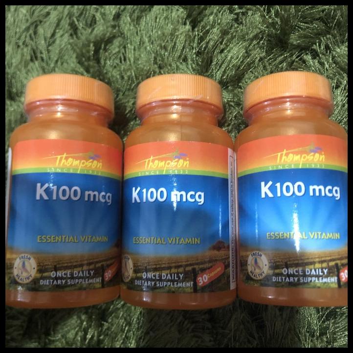 Jual Thompson K 100 Mcg Essential Vitamin 30 Capsules | Shopee Indonesia