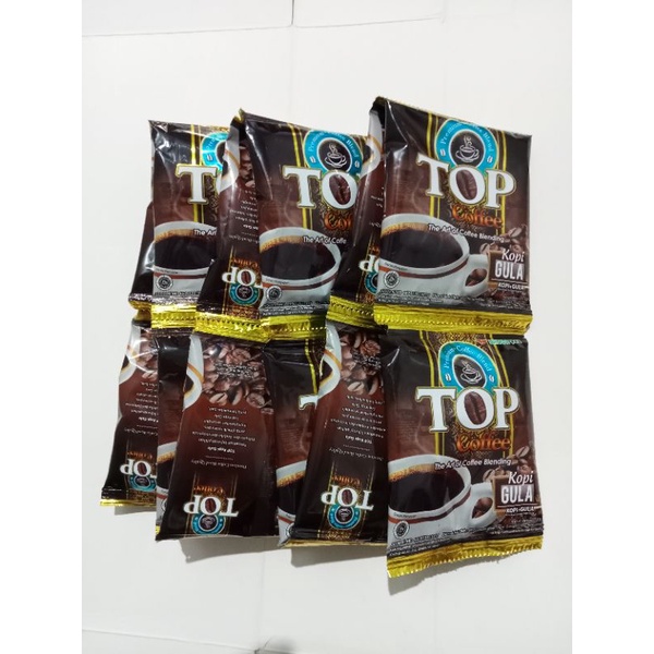 Jual top coffe gula aren top kopi 1 renceng 15 sacchet @22g | Shopee ...