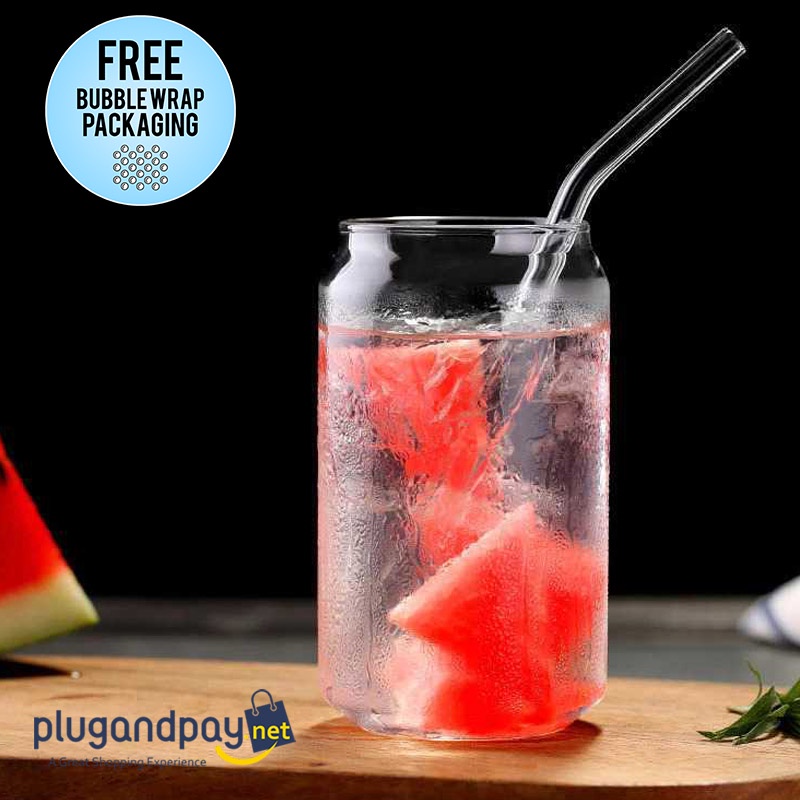 Jual Gelas Minuman Kaleng Can Shape Borosilicate Glass 400ml | Shopee Indonesia