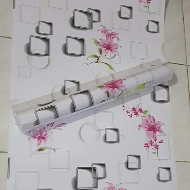 Jual Wallpaper dinding 3D kotak pink | Shopee Indonesia