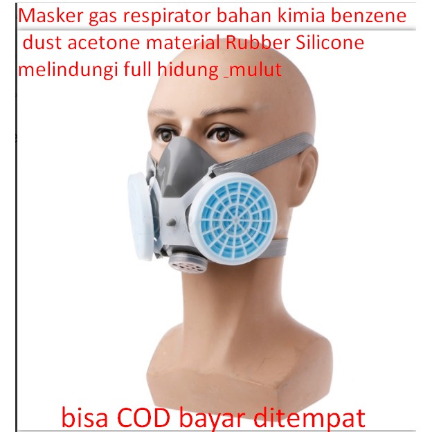 Jual Masker gas respirator bahan kimia benzene dust acetone material ...