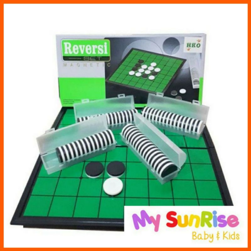Jual Kualitas Dijamin BAGUS !! REVERSI SET MAGNETIC OSHELLO BOARD GAME / CHESS / SNAKE LADDER ...