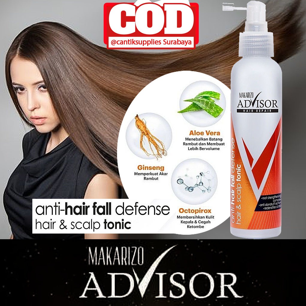 Jual AKK . Makarizo Advisor Anti-Hair Fall Defense Hair & Scalp Tonic ...