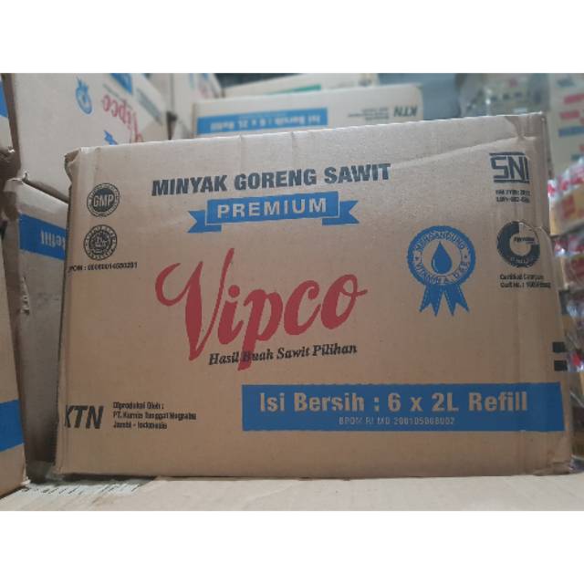 Jual Vipco Minyak Goreng DUS 2 Liter ( 2000 ml ) per KARTON | Shopee ...