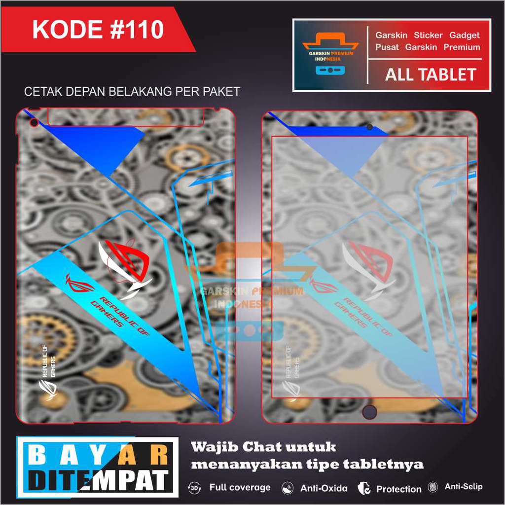 Jual Garskin Stiker All Tab / Tablet Samsung ,iPad, Advan Dll Kode E ...