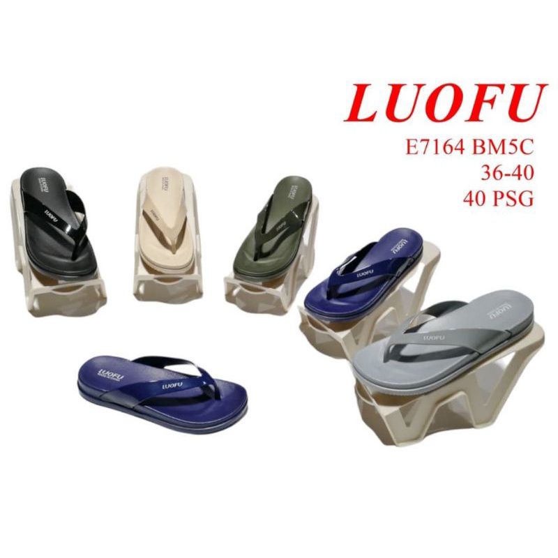 Jual Sandal Wanita Sandal LUOFU Sandal Jepit Bahan Karet Jelli Import ...