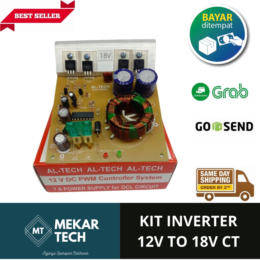 Jual KIT INVERTER 12V DC TO 18 CT AL TECH CONVERTER 12V TO 18V | Shopee Indonesia