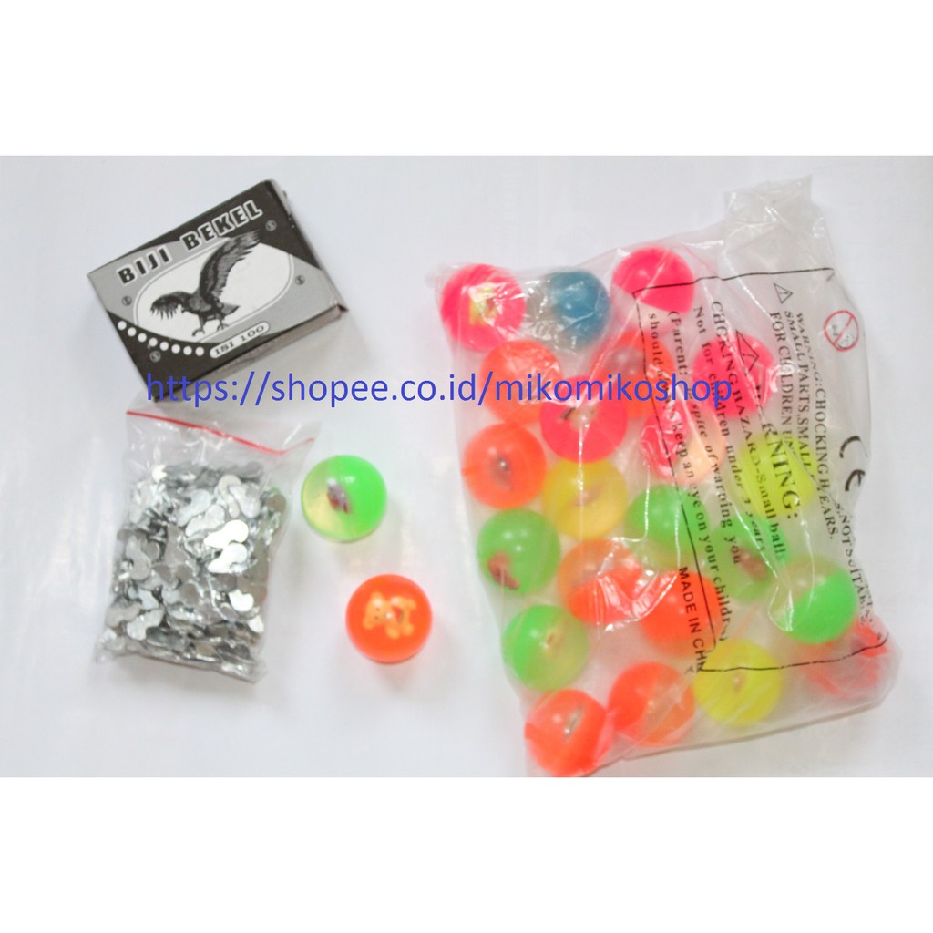 Jual Biji Bekel Putih dan Bola Bekel 45mm Boneka | Shopee Indonesia