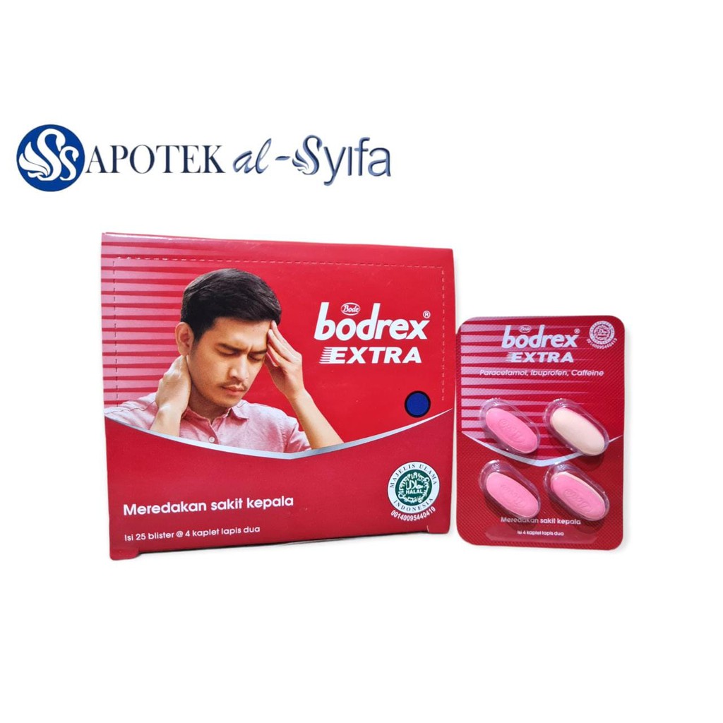 Jual Bodrex Extra /Obat Sakit Kepala (1 Strip isi 4 kaplet) | Shopee ...