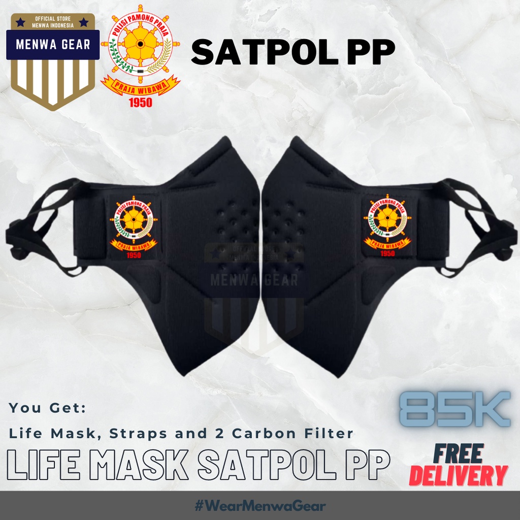 Jual Lifemask Satpol PP POLPP TNI POLRI | Life Mask TNI Polri | Masker ...