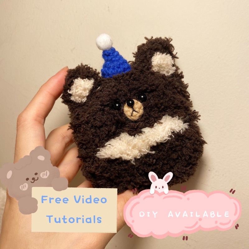 Jual PAKET DIY MERAJUT BONEKA DARK BROWN GRUMPY HANDMADE | Shopee Indonesia