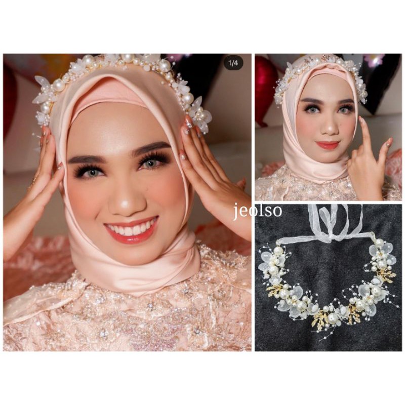 Jual Headpiece mutiara/bunga headpiece Korea | Shopee Indonesia
