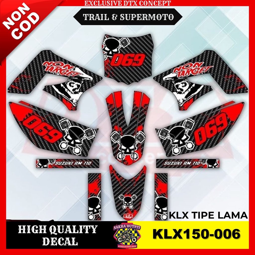 Jual Decal KLX stiker motor stiker trail KLX stiker motor keren decal ...