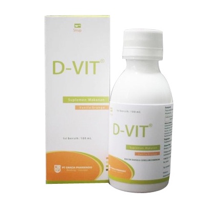 Jual D-Vit Syrup Sirup 100 ml - Vitamin D3 400 IU memelihara daya tahan ...