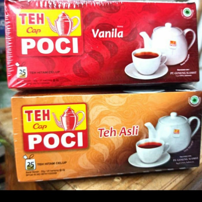 Jual TEH-DAUN- TEH POCI CELUP ASLI DAN VANILLA KEMASAN 25PCS - VANILA ...