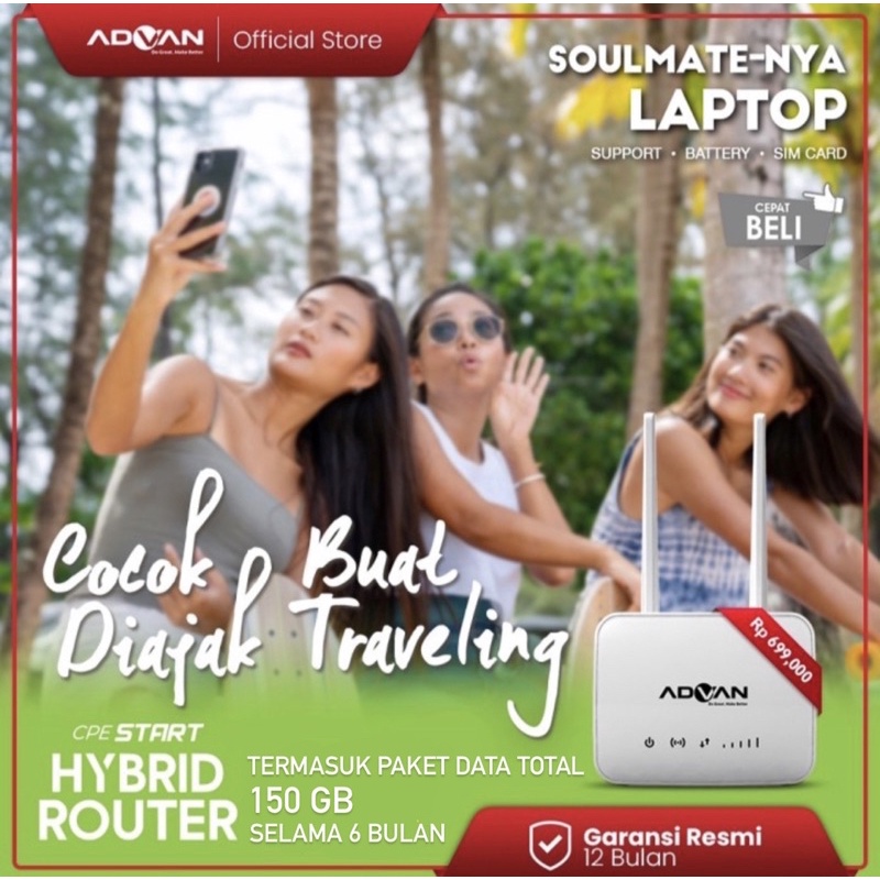 Jual Modem Wifi Advan Router Hybrid CPE Start 4G LTE WLAN Baterai ...