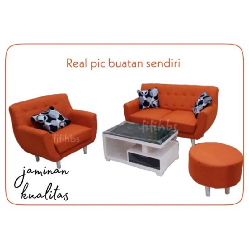 Jual Sofa set retro, sofa set minimalis retro termasuk meja | Shopee ...