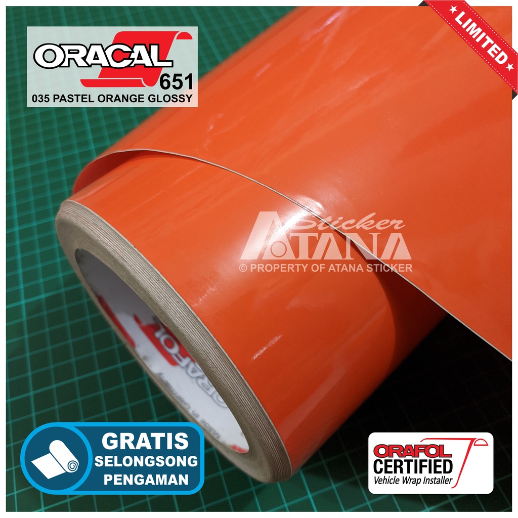 Jual Skotlet Orange Glossy Oracal 651 Scotlet Oren Oranye Gloss Metalik ...