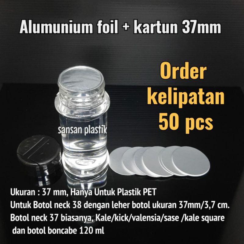 Jual Seal Alumunium Foil 37 mm + Cartoon / Seal Induksi Botol PET Neck ...