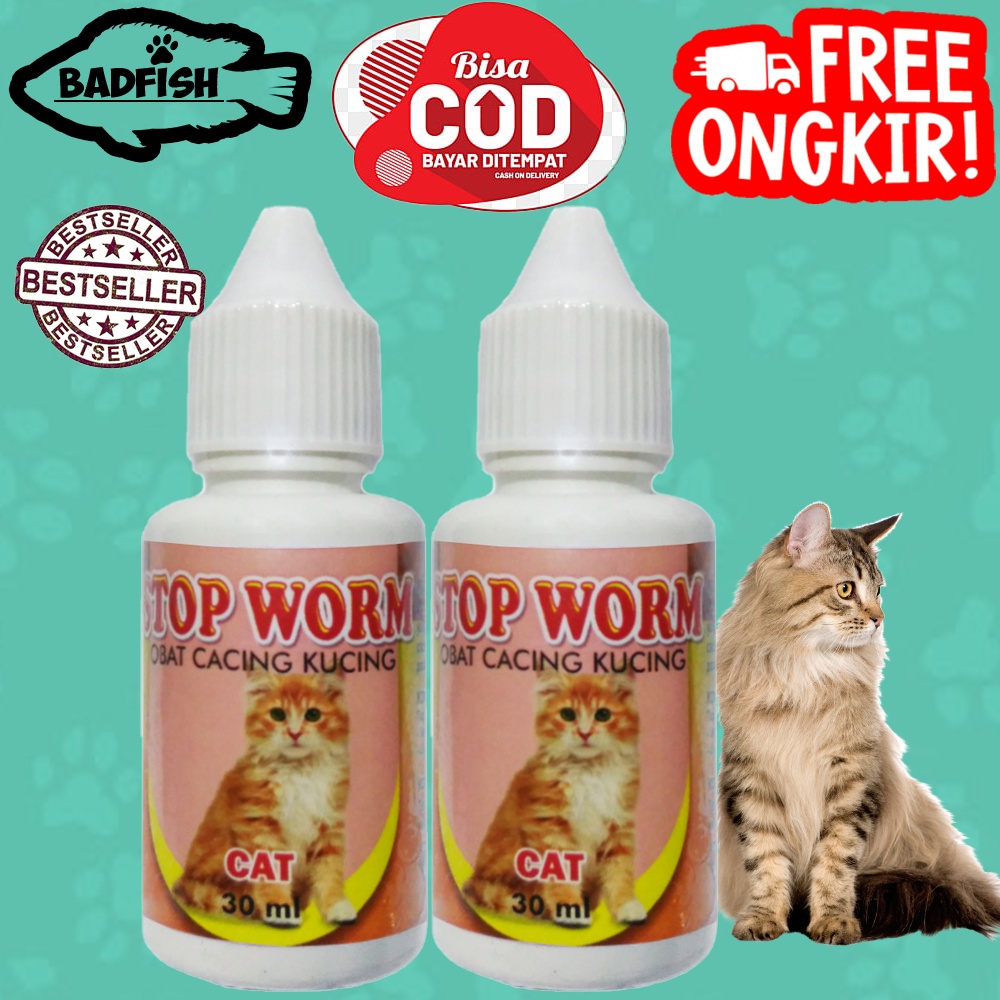 Jual OBAT KUCING KITTEN CACING CACINGAN KURUS - STOP WORM (AMPUH ...