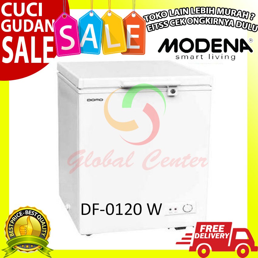 Jual DOMO BY MODENA CHEST FREEZER TYPE DF 0120 W - FREEZER BOX | Shopee Indonesia