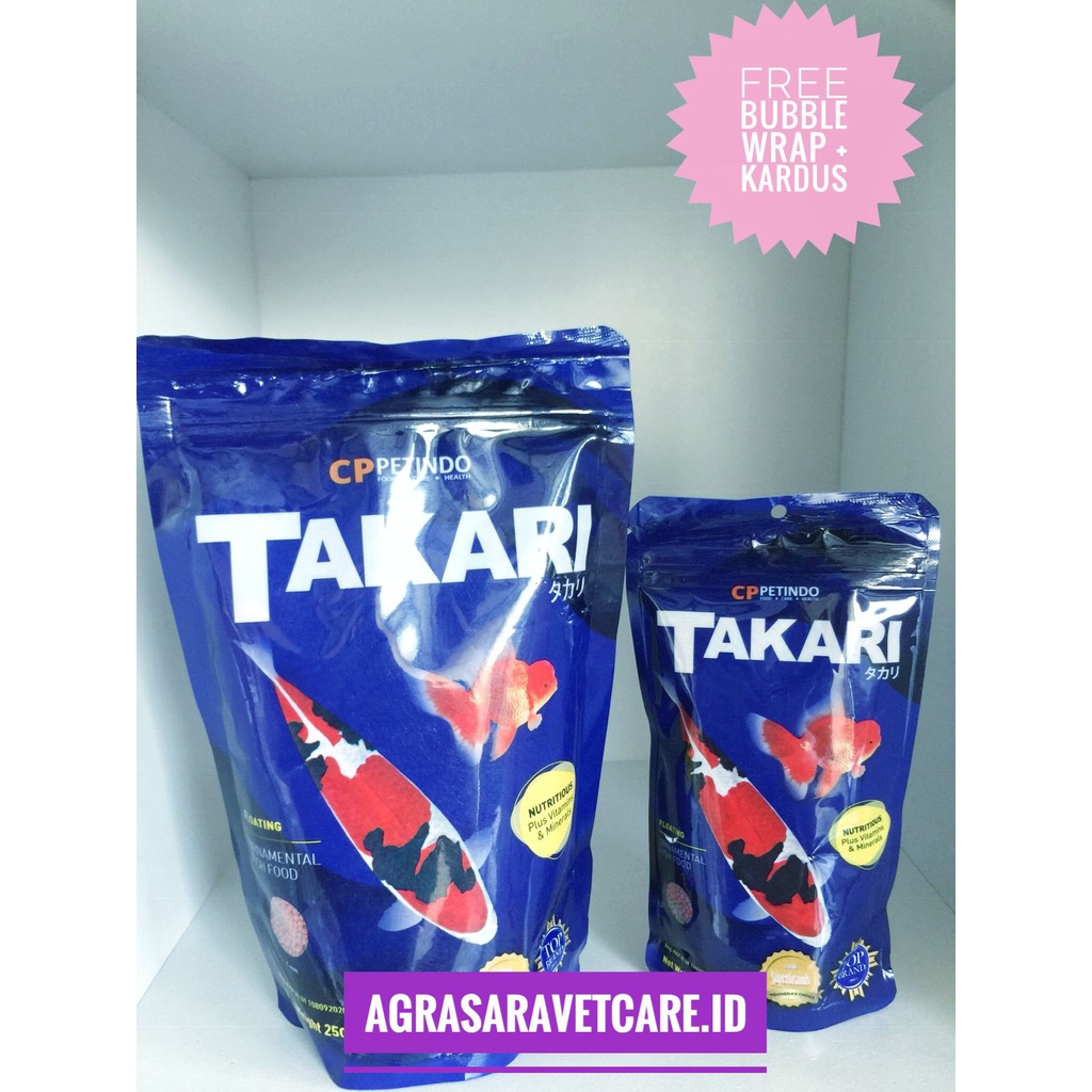 Jual MAKANAN IKAN TAKARI 1mm 250 gr- pakan ikan takari fish food 250 gr ...